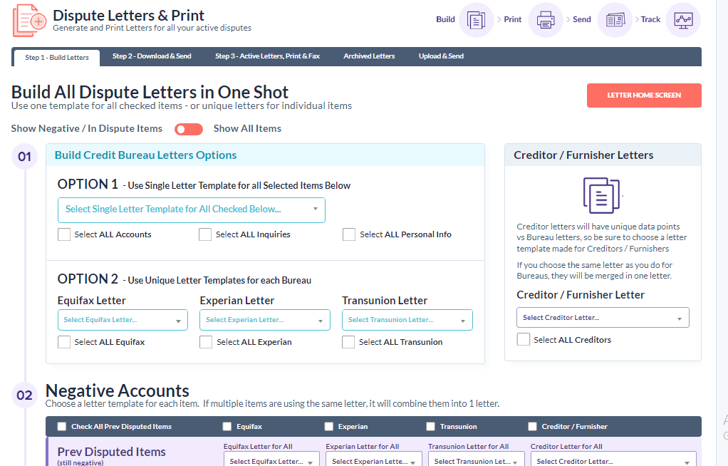 New Letter Creation Process – DisputeFox