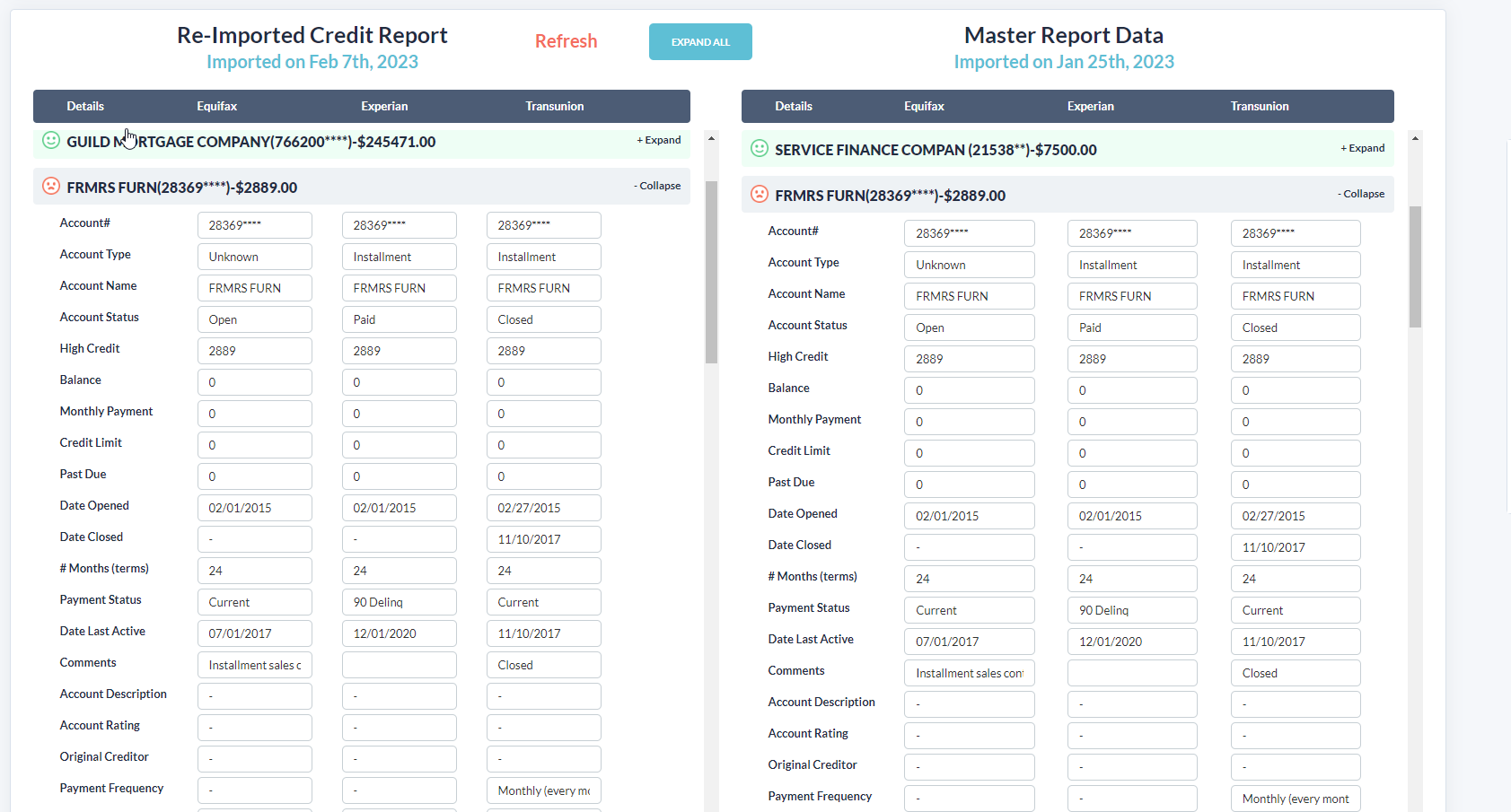 Side By Side Re-Import(Montly Progress Report) – DisputeFox