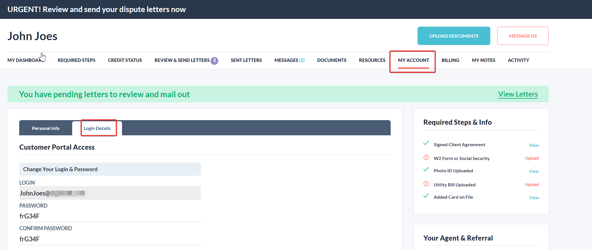 How do I find my Login Information – DisputeFox