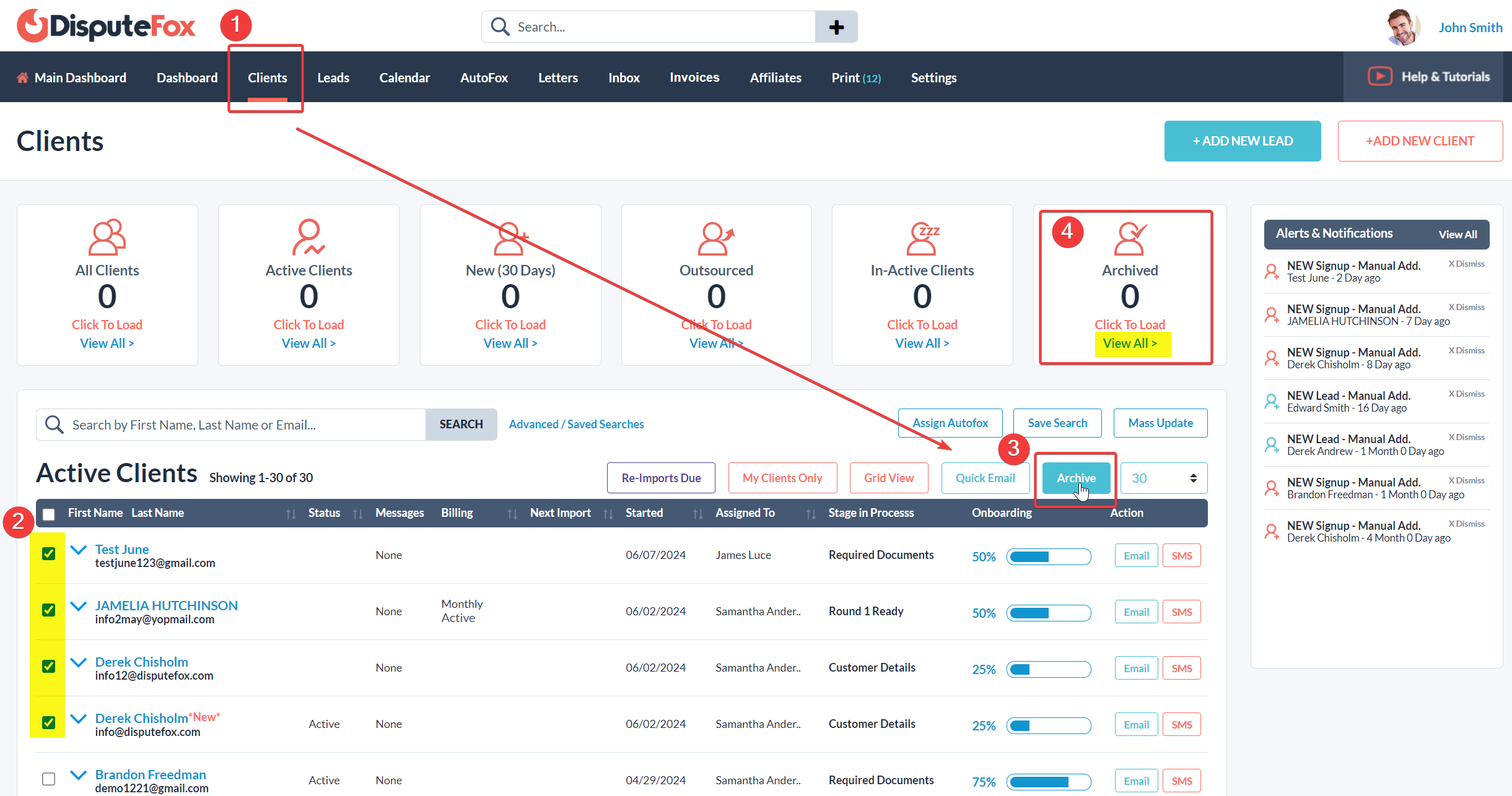 How can I stop clients from receiving messages when their portals are ...