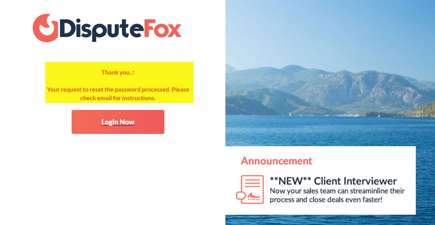 How do I reset my DisputeFox Account Password ? – DisputeFox