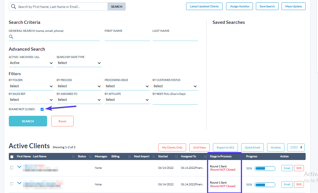Round Closure Options – DisputeFox