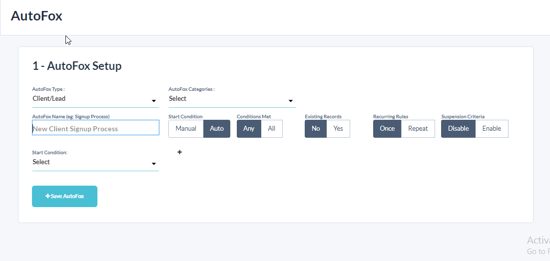 How to create an Autofox – DisputeFox