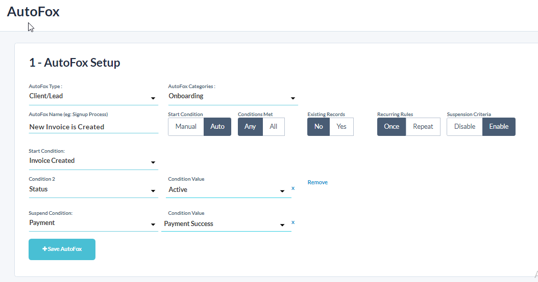 How to create an Autofox – DisputeFox